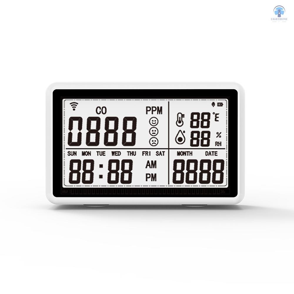 App Notification Real-time Clock Humidity Bedroom Tuya Indoor Lcd ...