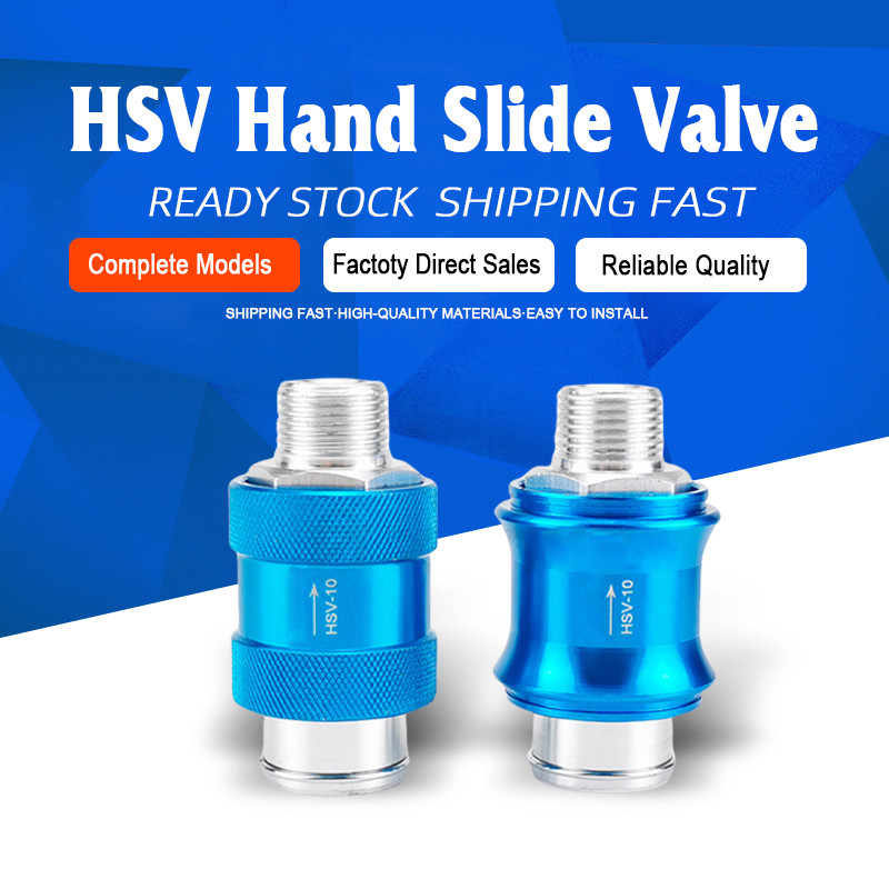 Hand Operated Thread HSV-08 Air Flow Control Valve HSV-06 Manual Slide ...