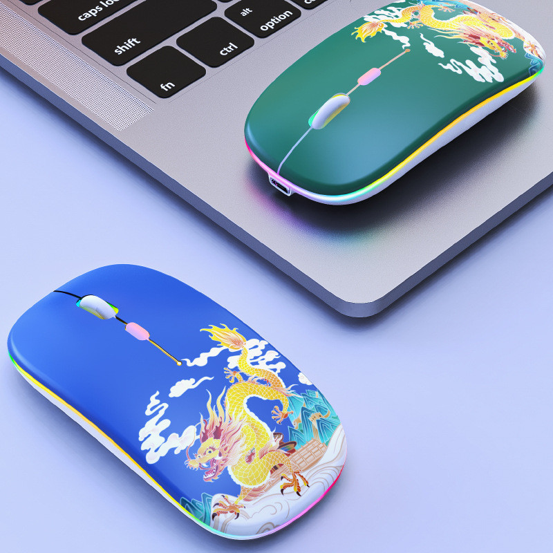 Bluetooth Mouse Customized Rechargeable Mute Girl Office Cross-Border ...