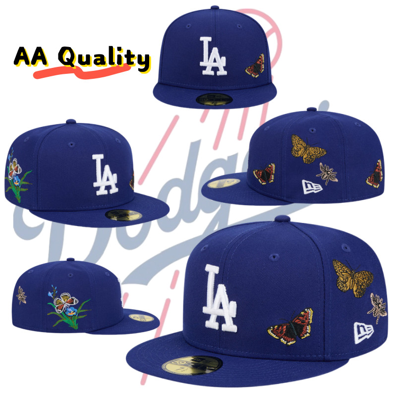 FELT X MLB Los Angeles Dodgers Blue 59..fift.y Cap Butterfly Flower ...