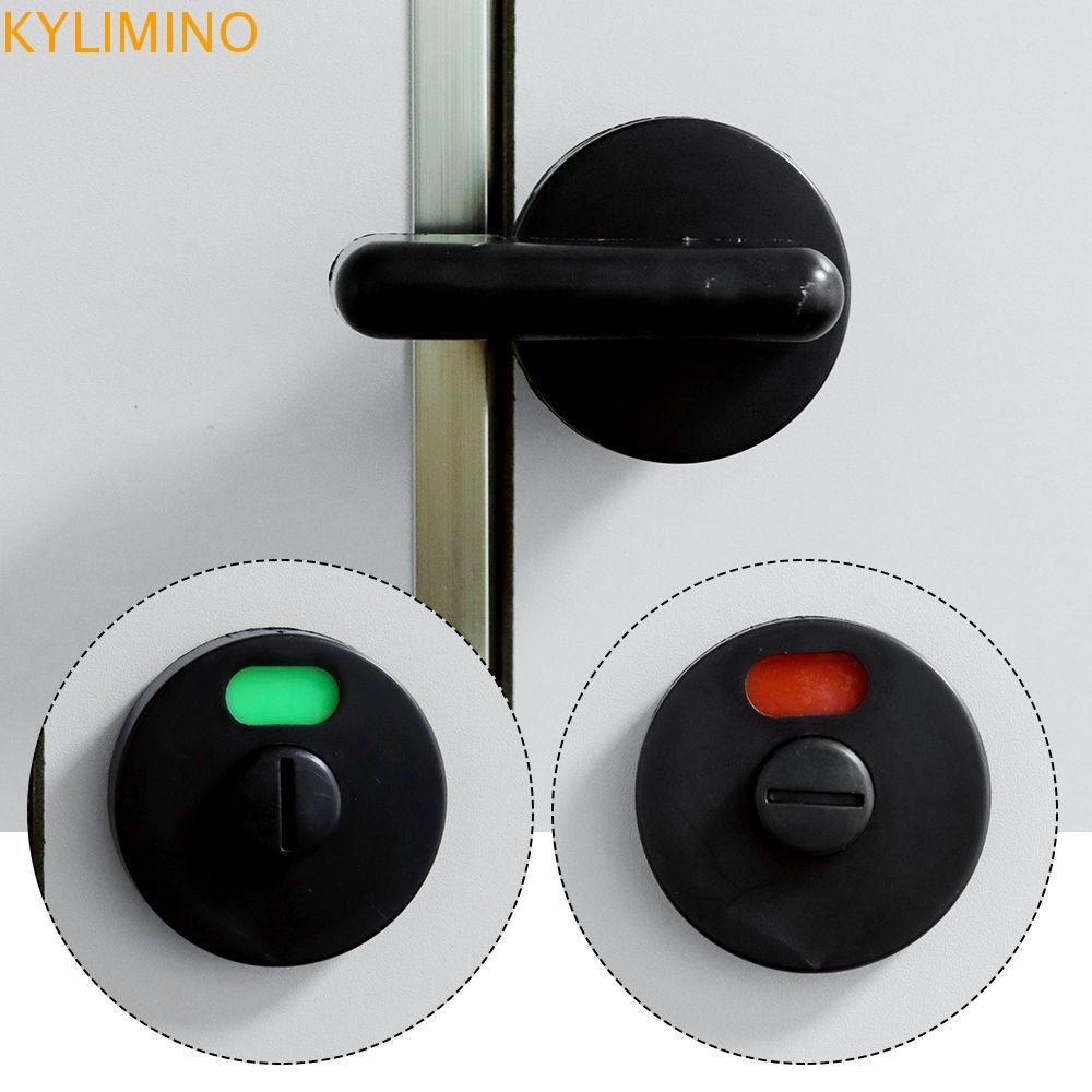 KYLIMINO Bathroom Door Lock, Bolt Catch WC Lock, Public Black Plastic ...