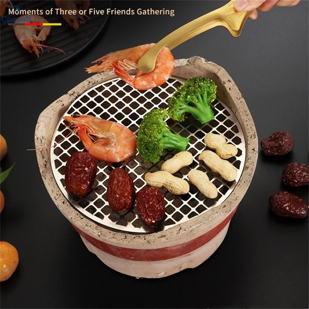 BBQ Barbecue Round Grill Mat Stainless Steel BBQ Barbecue Rack Baking ...