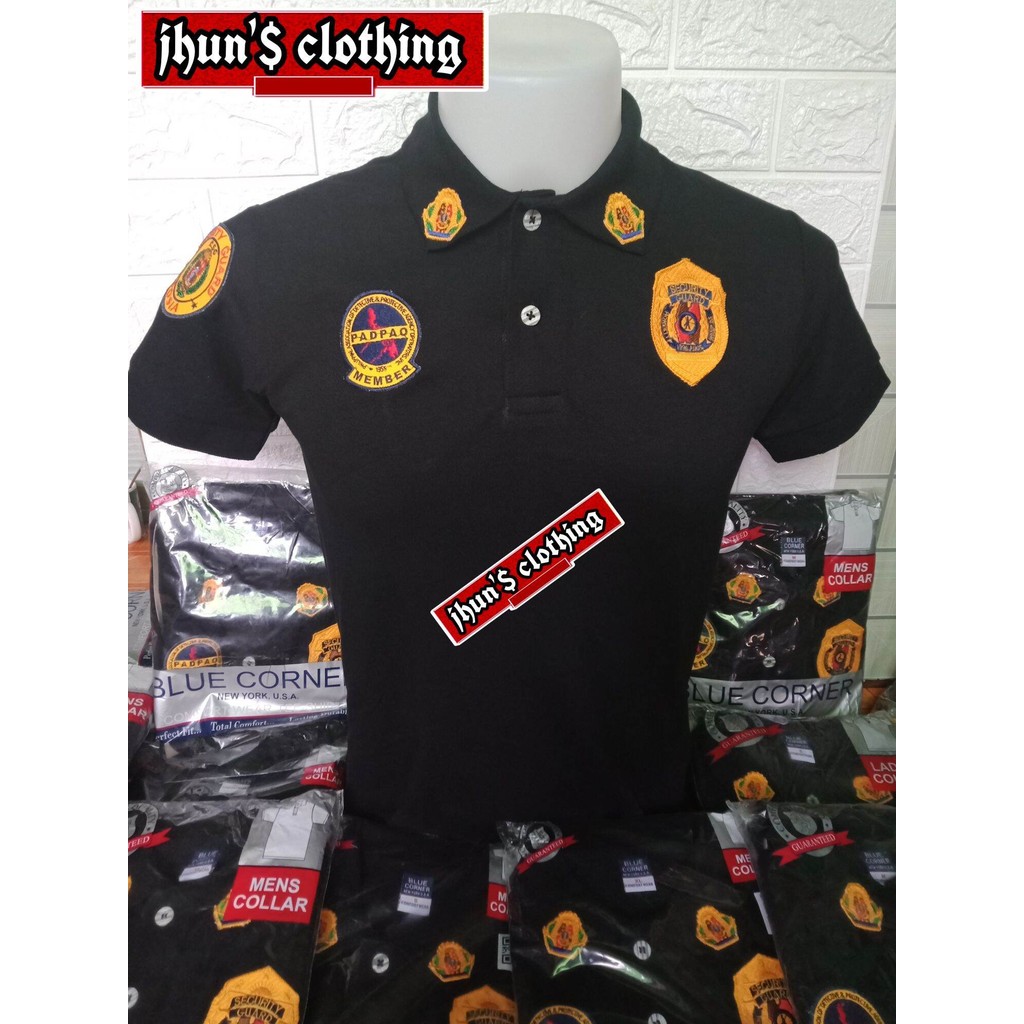 Security Polo Shirt with Complete Patches Embroidery | Shopee Philippines