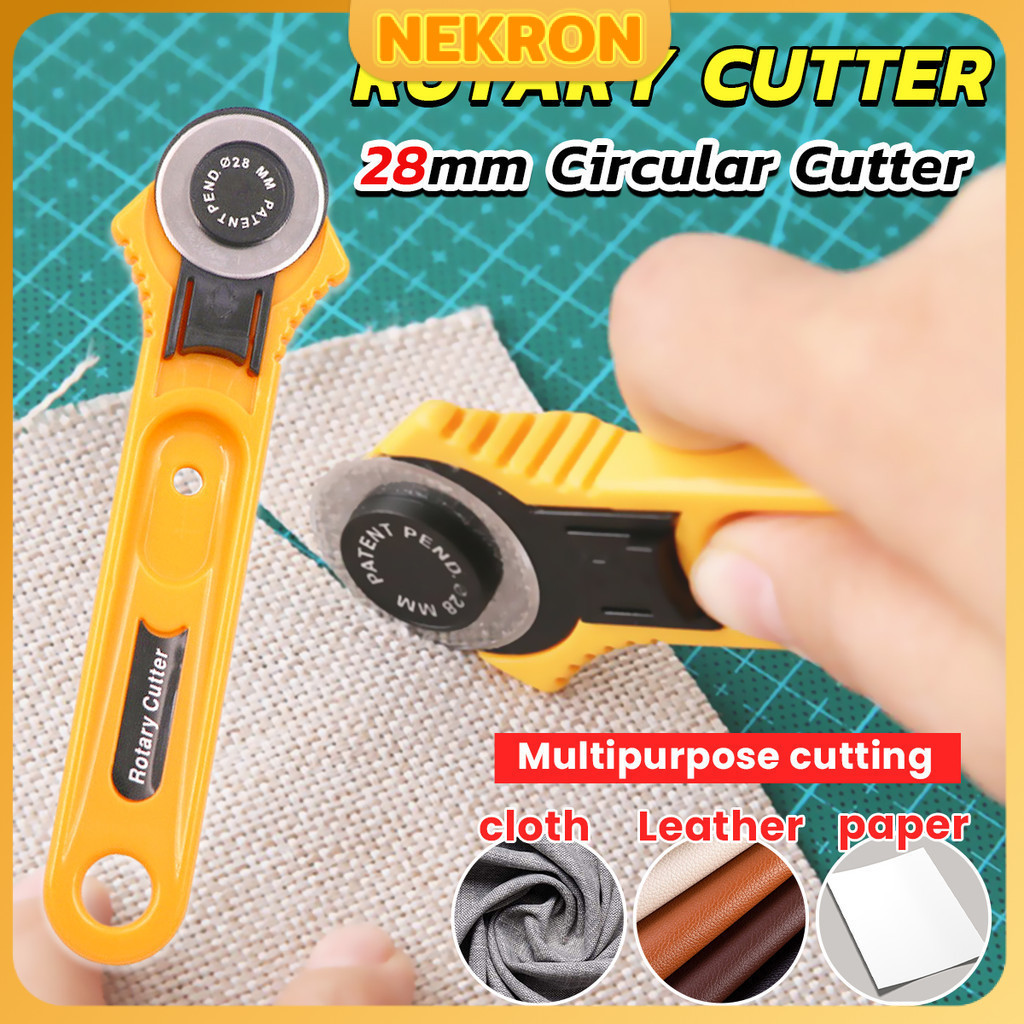 NEK Circular Cutter Fabric Cutting Knife Cloth Leather Paper Quilters ...