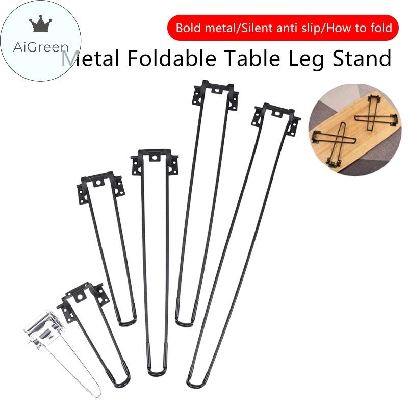 AiGreen 1 Piece Folding Support Furniture Legs Metal Table Legs DIY ...