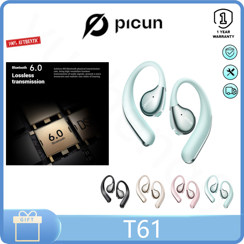 Picun T61 Bone conduction Bluetooth earphones Open true wireless motion ...