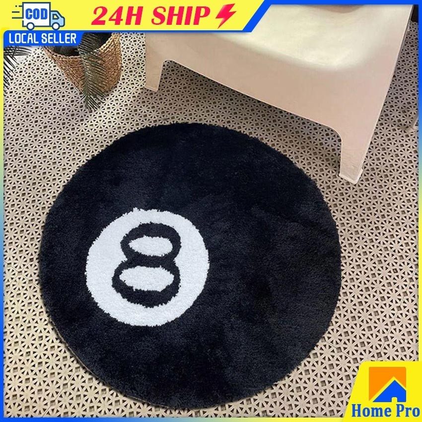 80CM Tufting Rug Soft Plush Chair Pad Round Anti-slip Bath Floor Mat ...