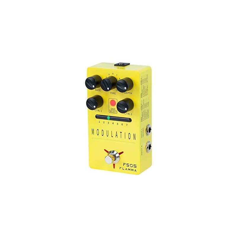 FLAMMA FS05 Multi Modulation Pedal Stereo Effects 7 Storable Slots 11 ...