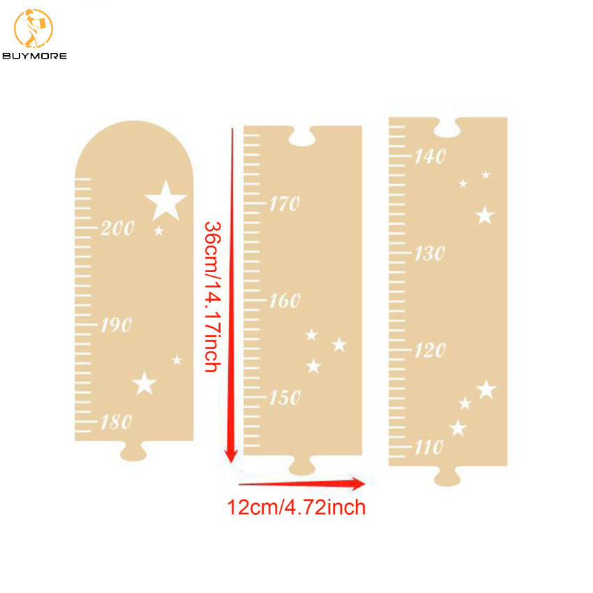 Nordic Wooden Kids Height Growth Chart Ruler Baby Children Height Gauge ...
