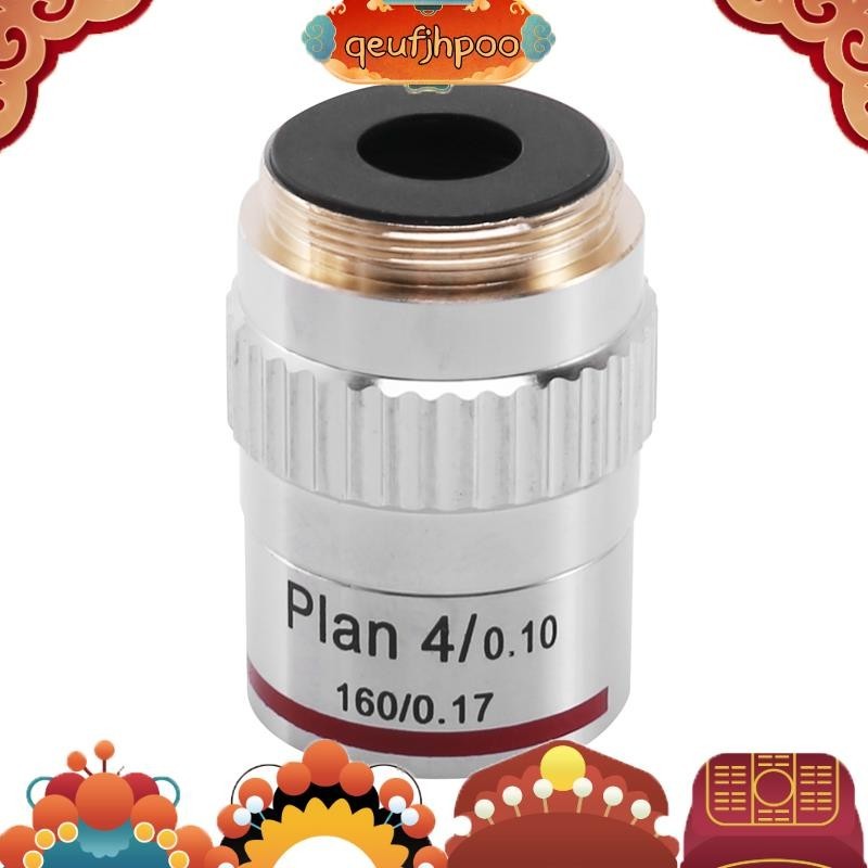 Microscope Plan Achromatic Objective Lens 4X Biological Metallurgical ...