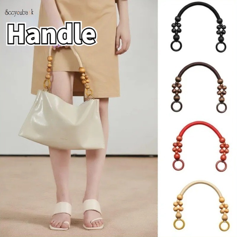 Bag Accessories Wood Bead Rope Bag Strap Handle Shoulder Handbag Belt ...