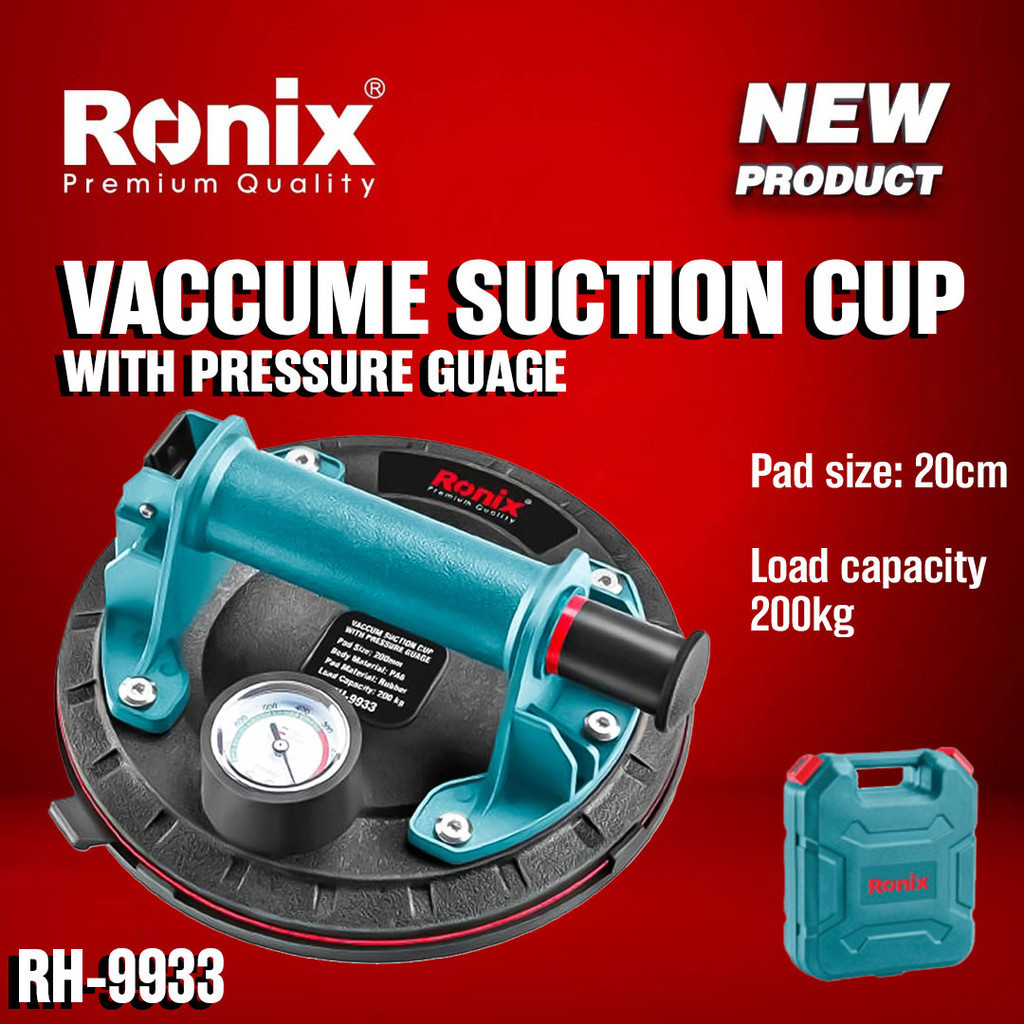 Ronix RH-9933 Vacuum Suckers: Double Rubber, Press Gauge, Plastic ...