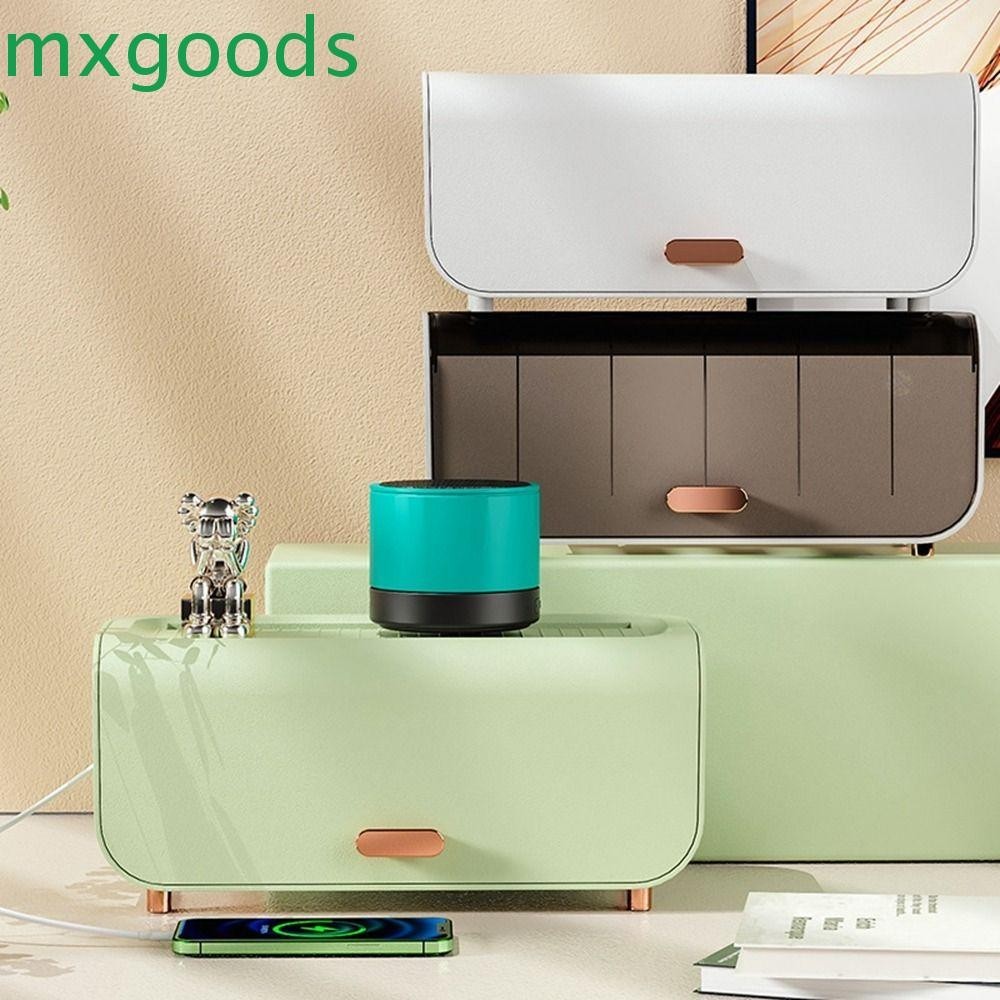 MXGOODS Cable Storage Box Light Luxury Plastic Charger Socket Organizer ...