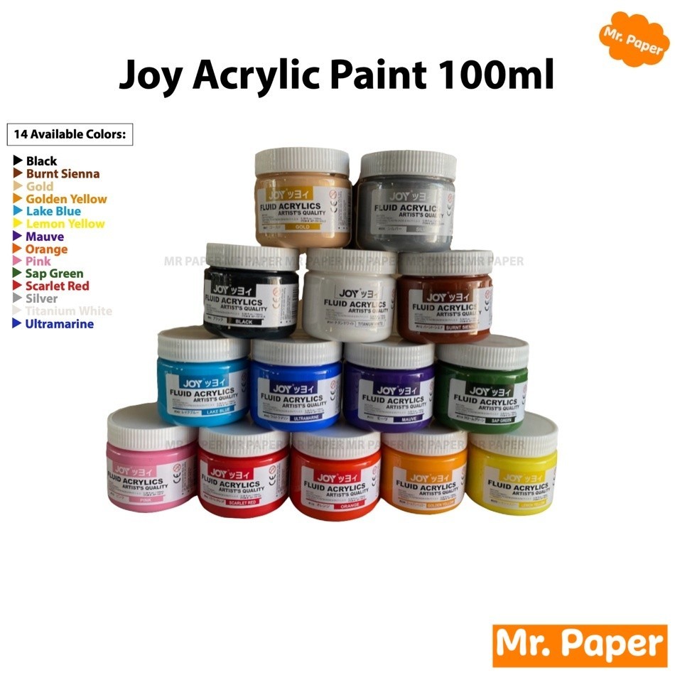 Joy Acrylic Paint 100ml | Mr. Paper | Shopee Philippines