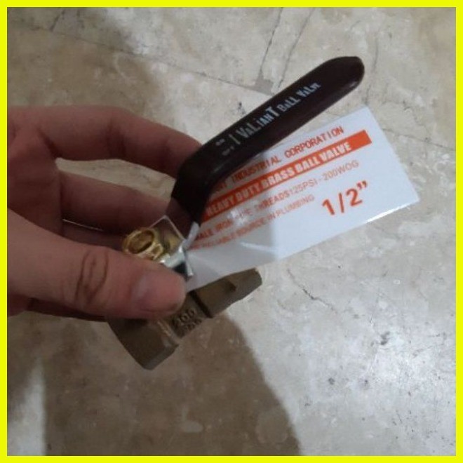 Valiant Brass Ball Valve 1/2" Authentic (per pc) | Shopee Philippines
