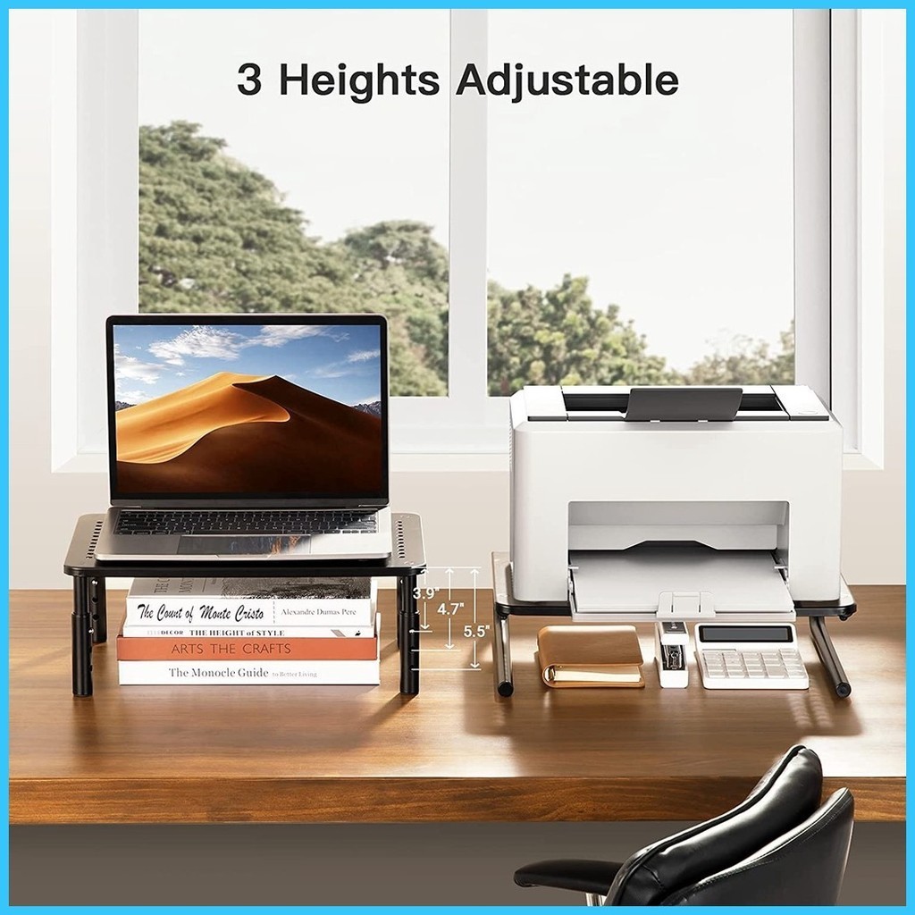 ∈ ♨ CODPH Stock 3 Height Adjustable Monitor Stand Ergonomic Metal ...