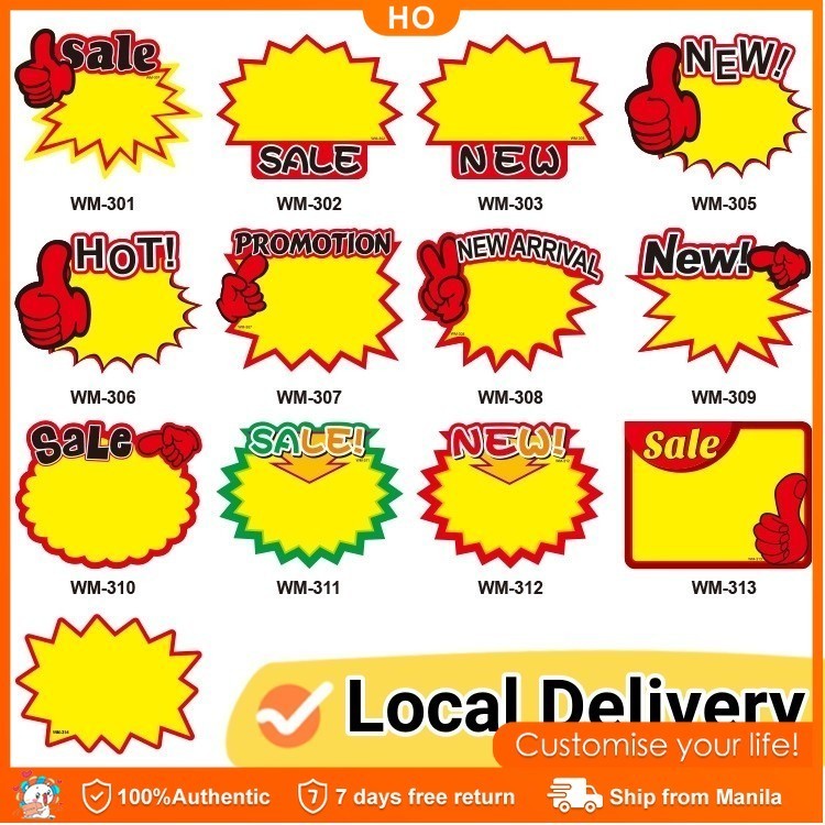 10pcs Pop Sale Large Advertising Paper Promotional Labels POP Price ...