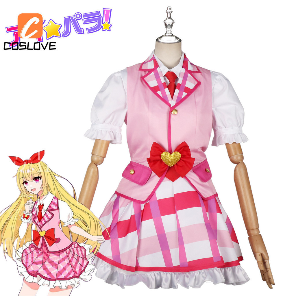 Anime Aikatsu! Series Hoshimiya Ichigo Cosplay Pink Color Suit Girl ...