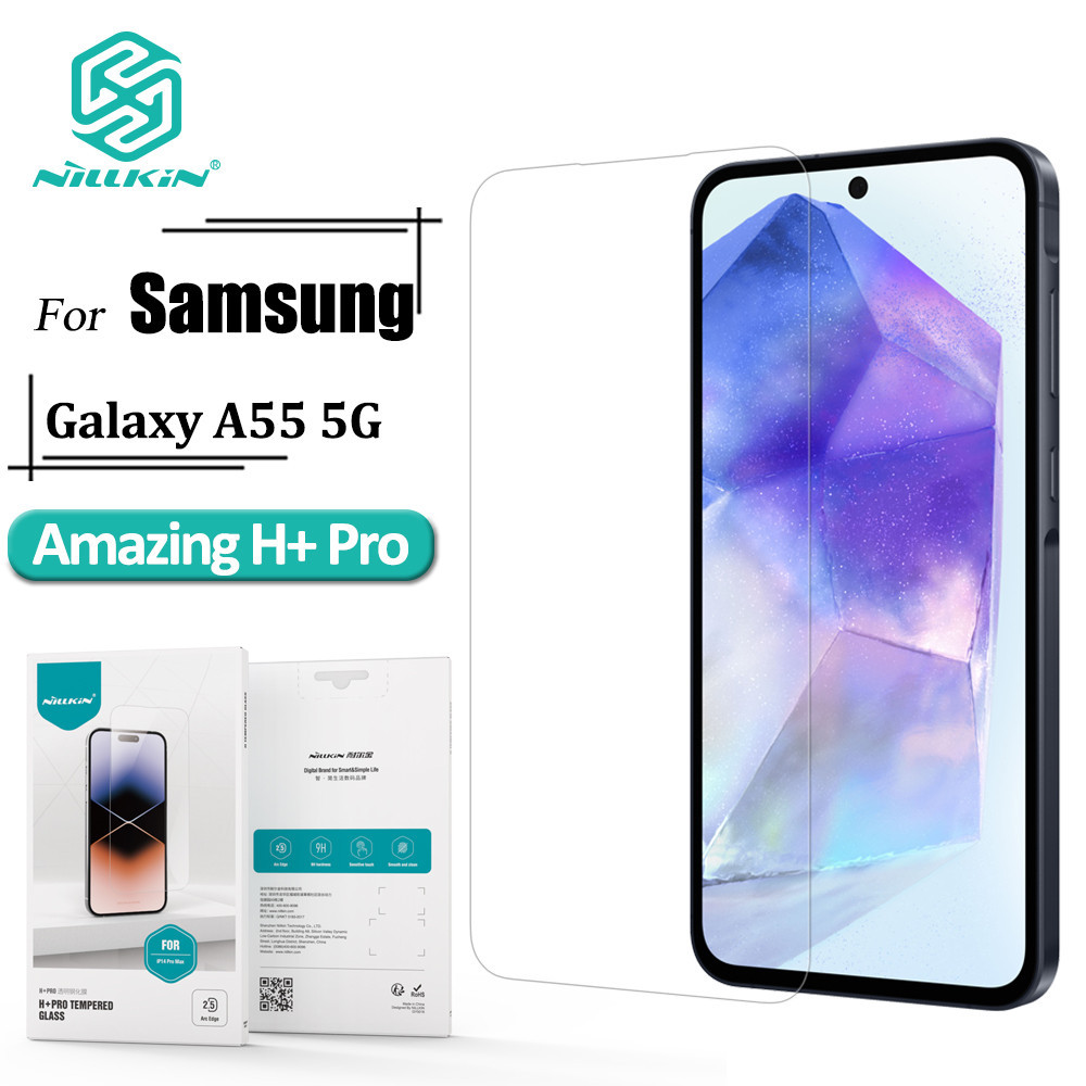 NILLKIN Tempered Glass For Samsung Galaxy A55 Anti Scratch Fingerprint ...
