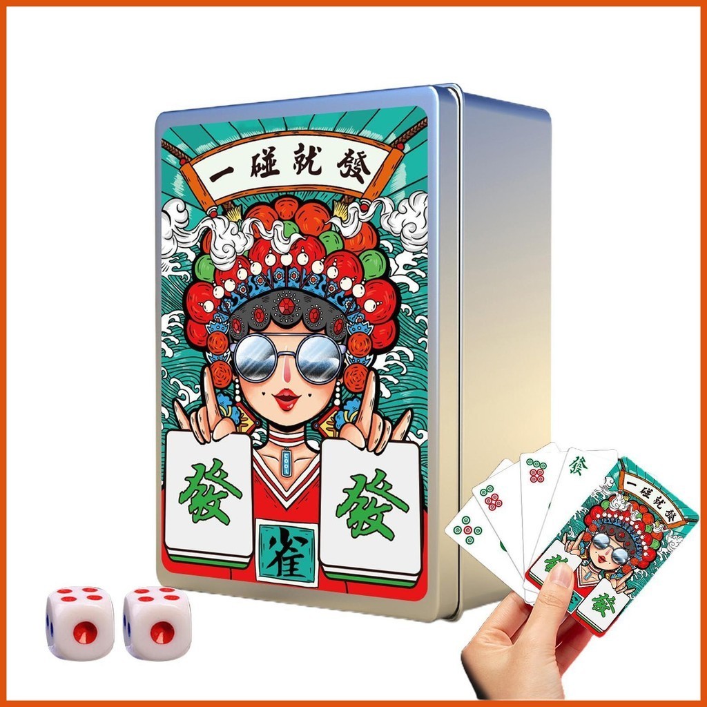Mahjong Travel Set 146pcs/set Mahjong Playing Cards Thicken Large Print ...