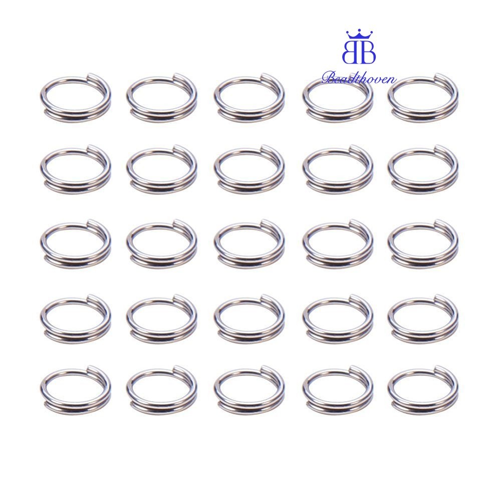 190-500 Pcs 304 Stainless Steel Split Rings Double Loop Jump Ring Close but Unsoldered Diameter ...