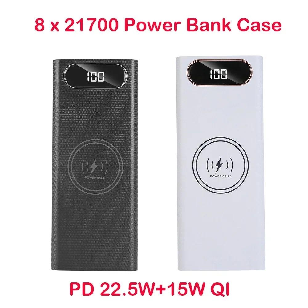 QC3.0 Quick Charge Battery 8 x 21700 Power Bank Case Welding Free Dual ...