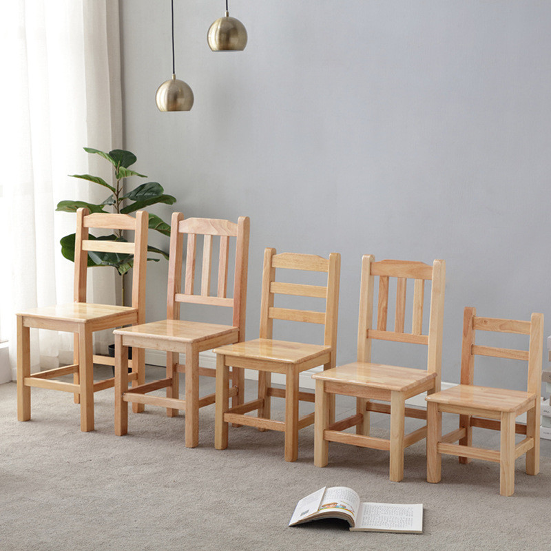 Small Low Stool Solid Wood Small Stool with Backrest Computer Stool ...