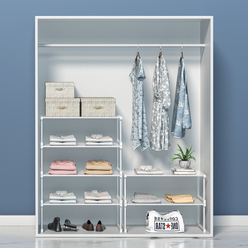 Adjustable Wardrobe Partition Shelf Divider Storage Rack Kitchen Under ...