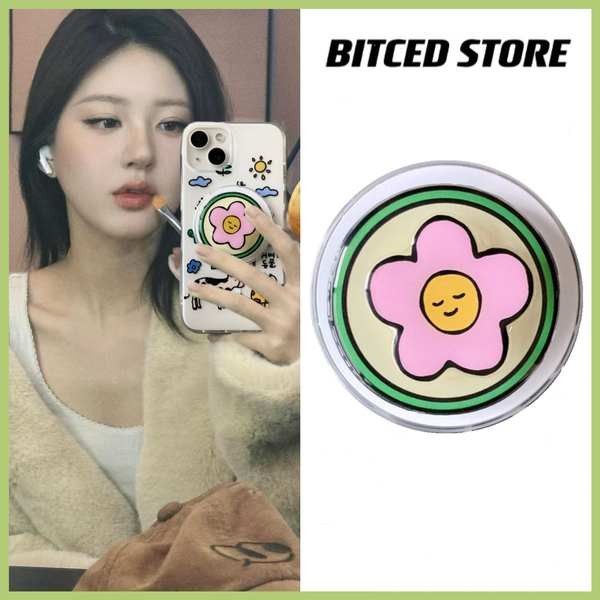 magnetic popsocket magsafe popsocket Zhao Lusi Same Style Rotating Flower Airbag Phone Holder ...