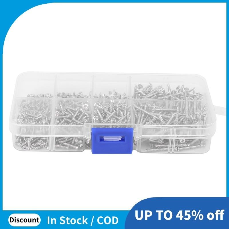 Best Sell 800Pcs Stainless Steel Self Tapping Screw Assortment Kit Lock ...