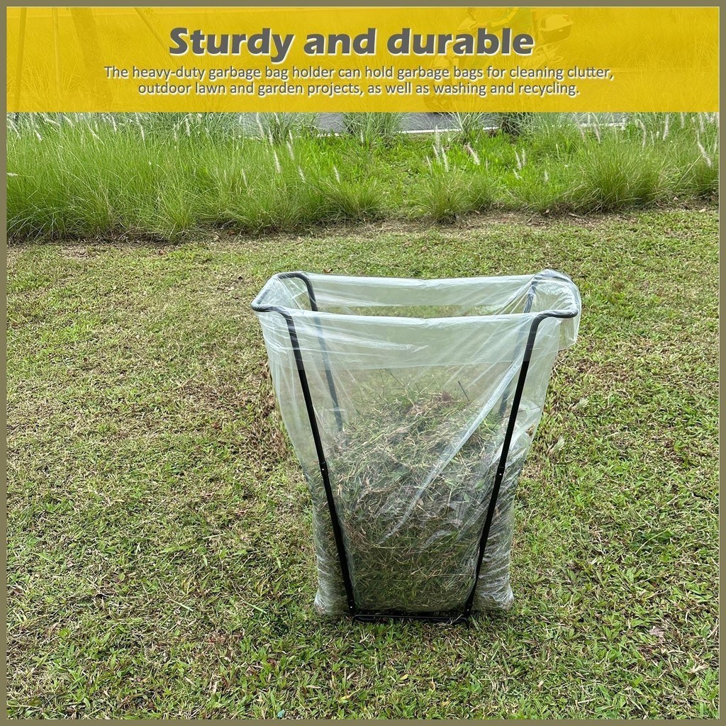 Trash Bag Stand Metal Support Stand Frame for Garbage Leaf Bag Outdoor ...