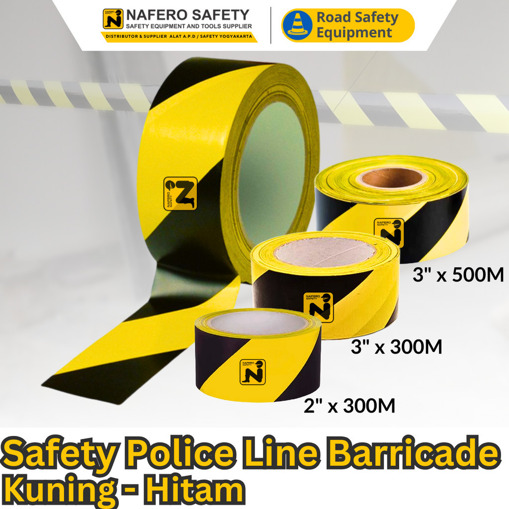 HITAM Safety Line / Barricade Line / Police Line / Police Line 2" x 300 ...