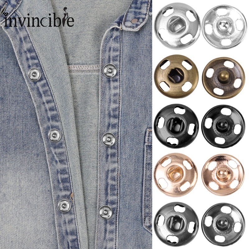 10pcs/ Box High Quality Invisible Round Shaped Hidden Metal Snaps for ...