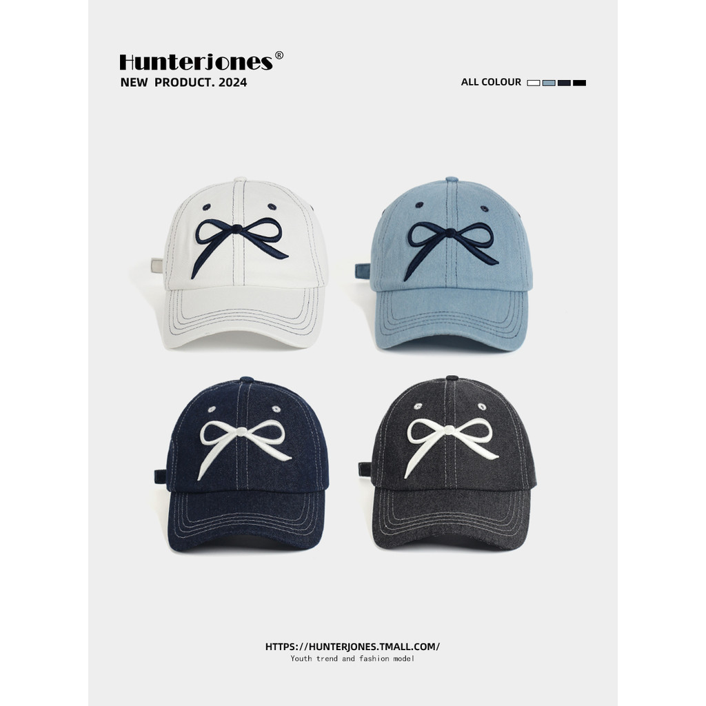 Korea Korea ins Dongdaemun Cute Bowknot Embroidered Peaked Hat Female ...