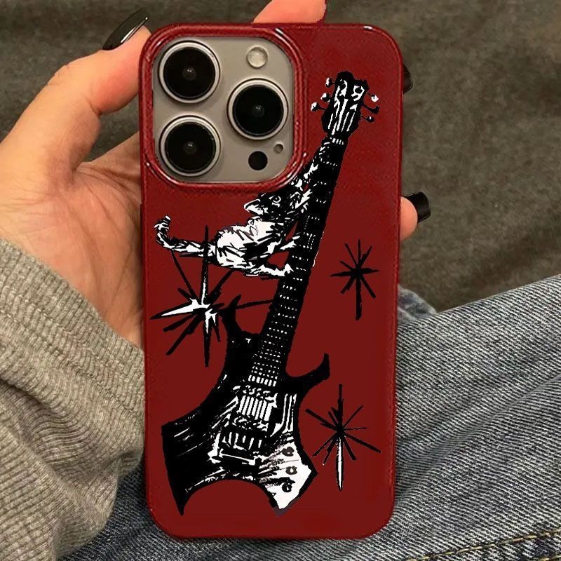 Phone Phone Case Suitable for iPhone Guitar Cat 13 Phone Case iPhone14 ...