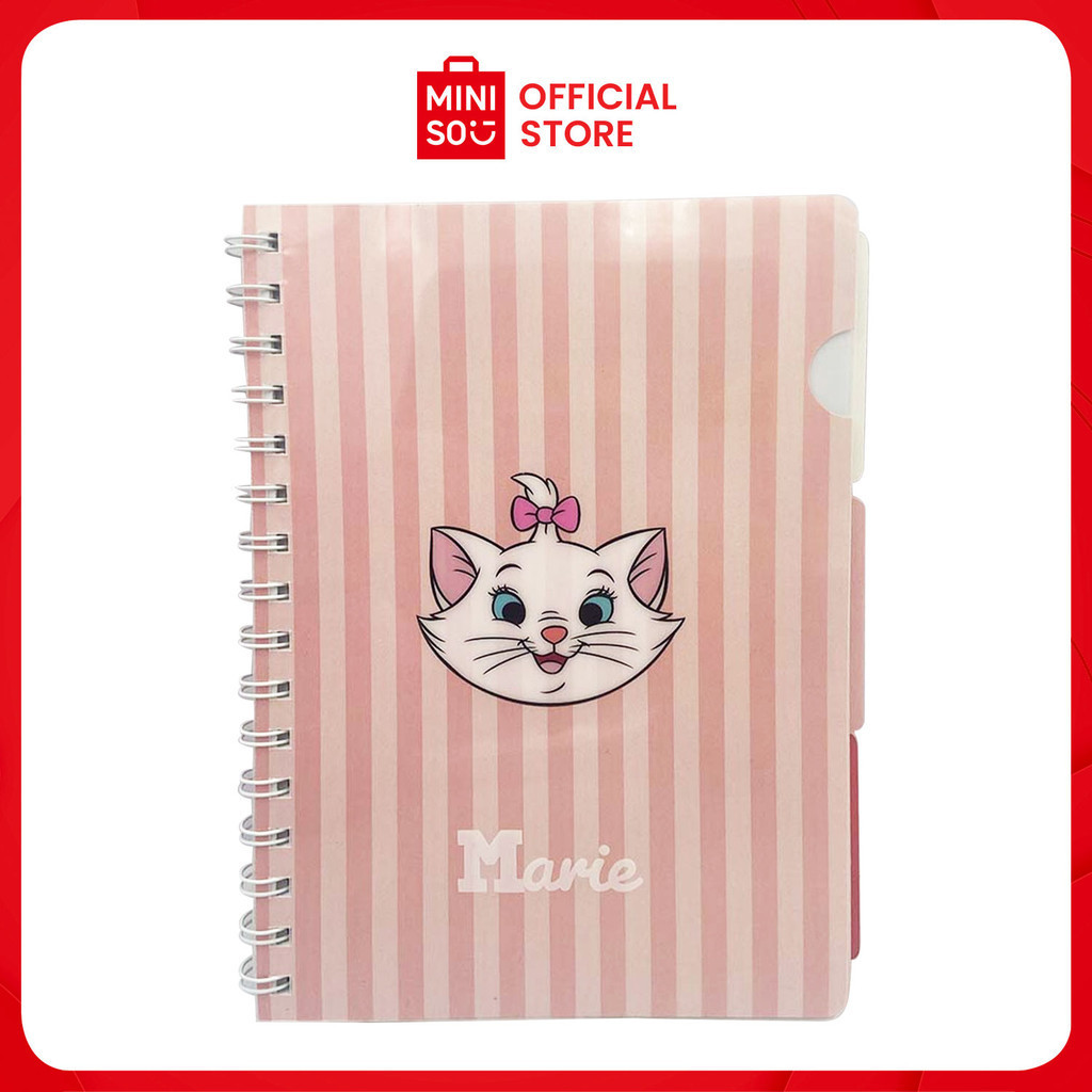 MINISO Disney Cat Collection A5 PP Soft-cover Wire-bound Book 64 Sheets ...
