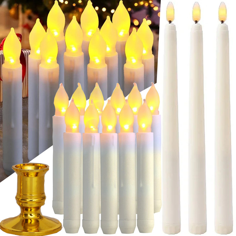 LED Taper Candle Lights/Flameless Battery Operated Electronic Hanging ...
