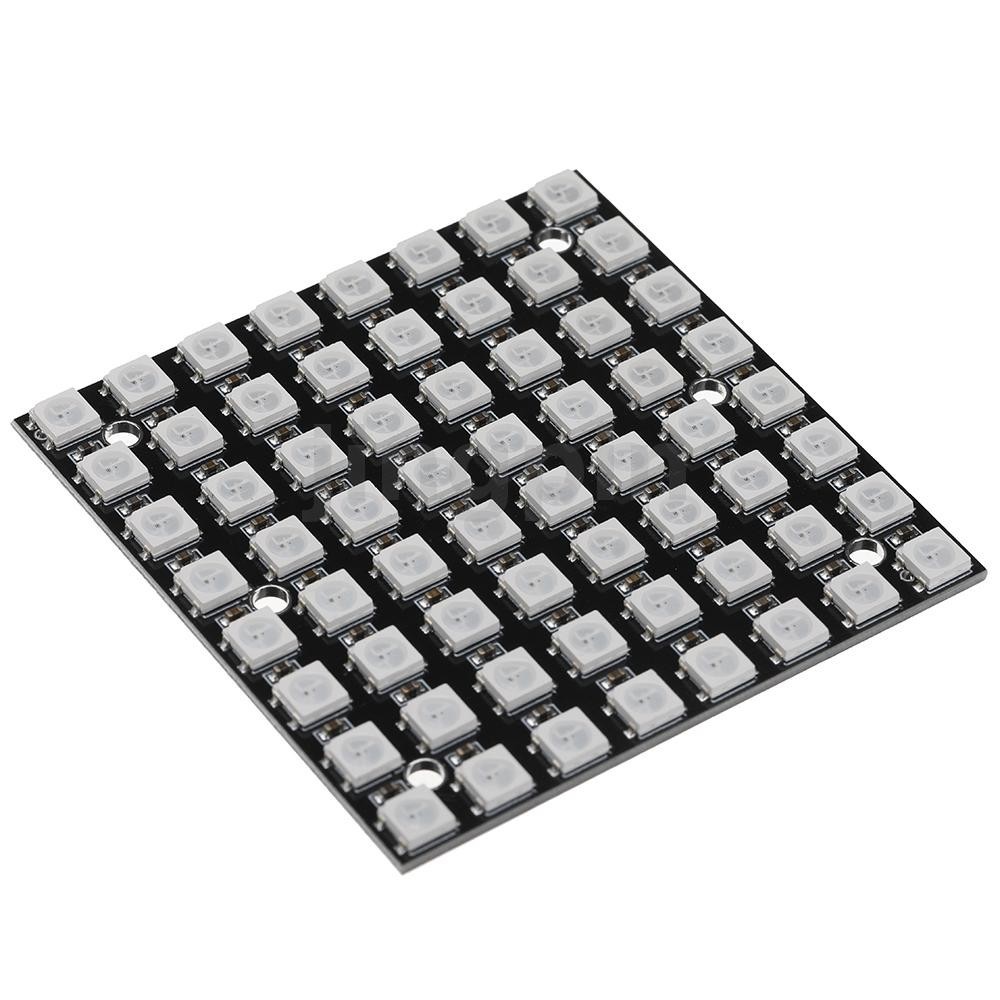 WS2812 LED 5050 RGB 8x8 64 LED Matrix Built-in Full Color Driver Light ...