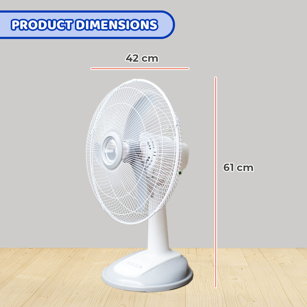 Astron SPEEDY 16" Electric Desk Fan - Gray | Banana Blade | Strong ...