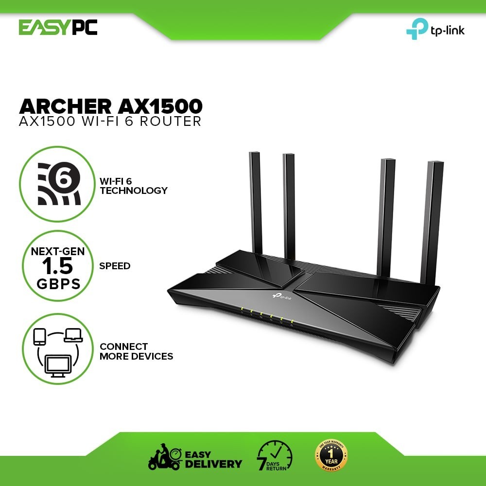 EasyPC| Tp-link Archer AX1500/AX12 AX1500 Wi-Fi 6 Router| Network ...