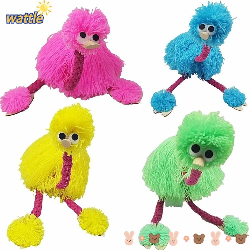 WATTLE Ostrich Puppet Stuffed, Plush Toy Hand Puppet Wooden Ostrich ...