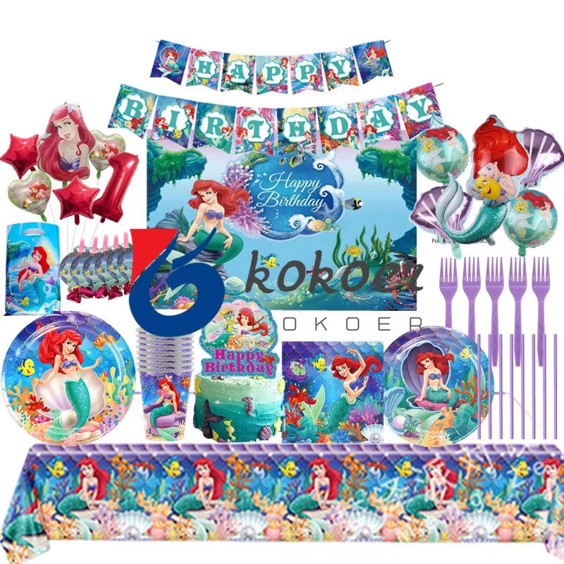 Disney Princess Ariel The Little Mermaid Party Scene Decoration for ...