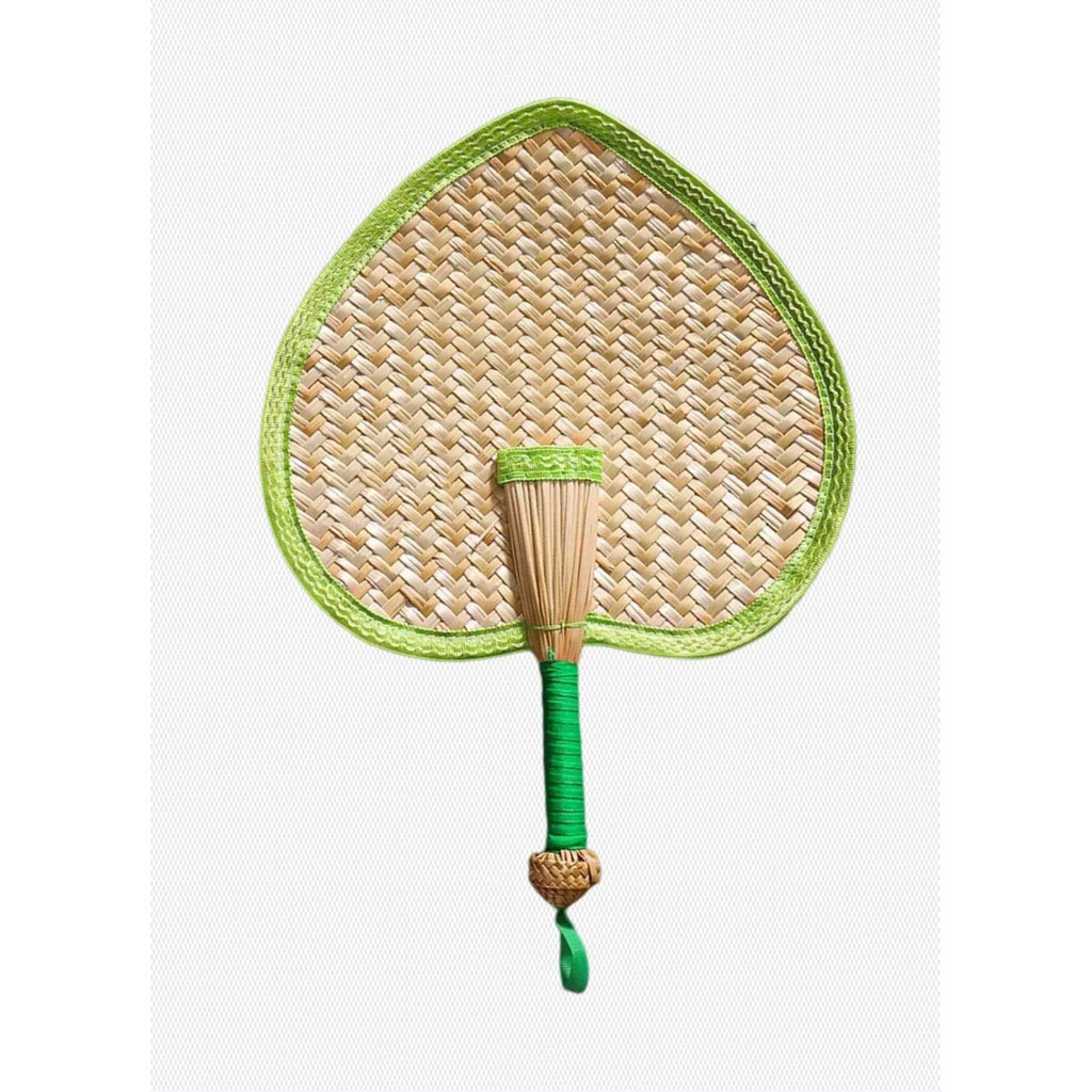 Handmade Heart-shaped Bamboo Weave Fan Hand Weaving Fan For Summer ...