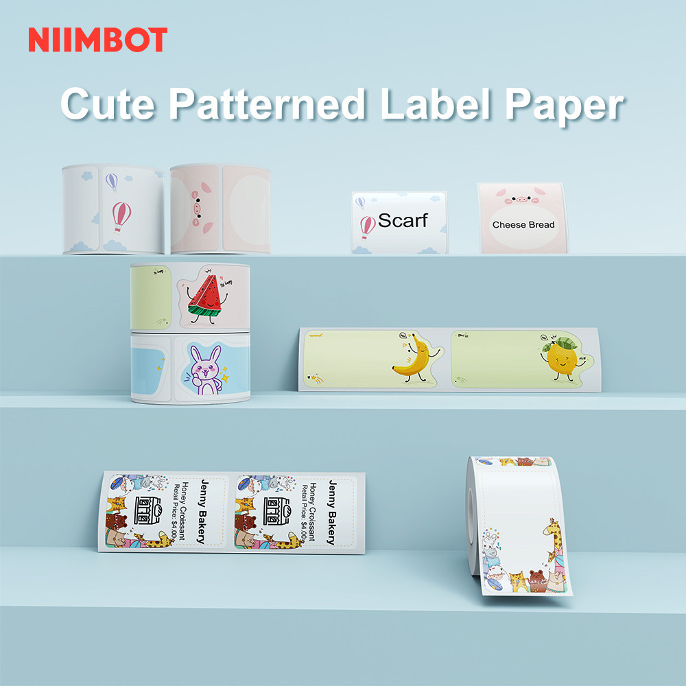 NIIMBOT B21/B1/B3S Cartoon Label Paper Waterproof Name Strip Name Sticker Kindergarten Students ...
