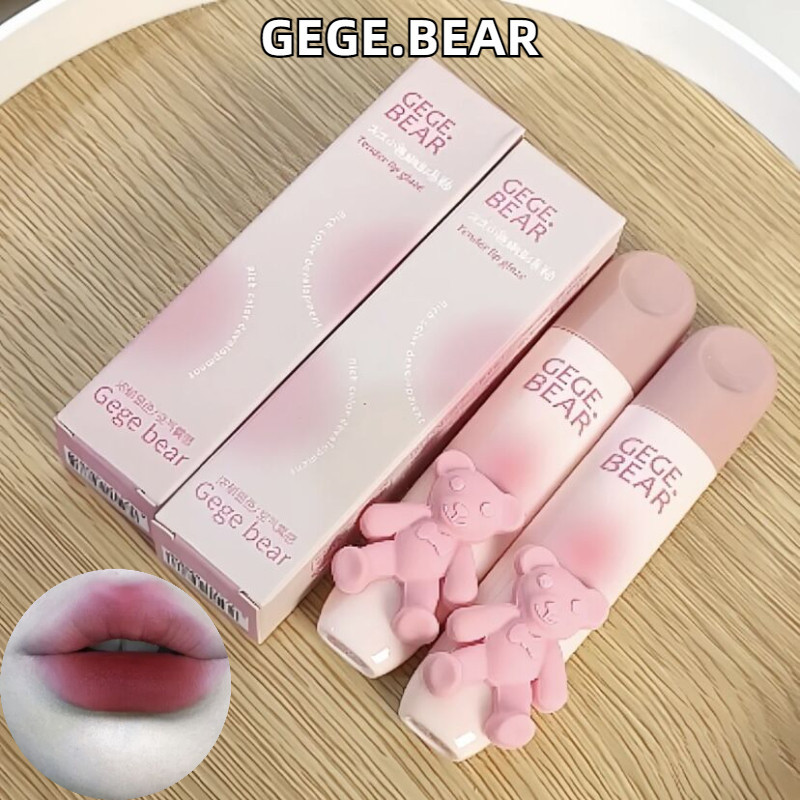 GEGEBEAR Lip Glaze Bear Tender Lip Glaze Soft Mist Milk Mist Matte Lip ...