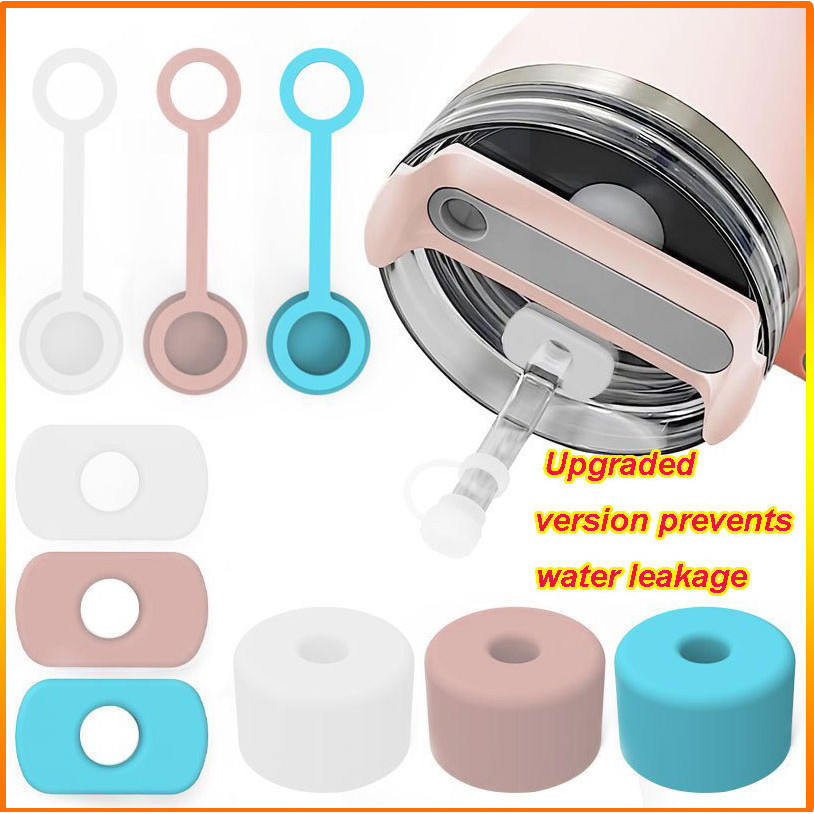 Silicone Straw Spill Proof Stopper Set Silicone Straw Cap Compatible ...