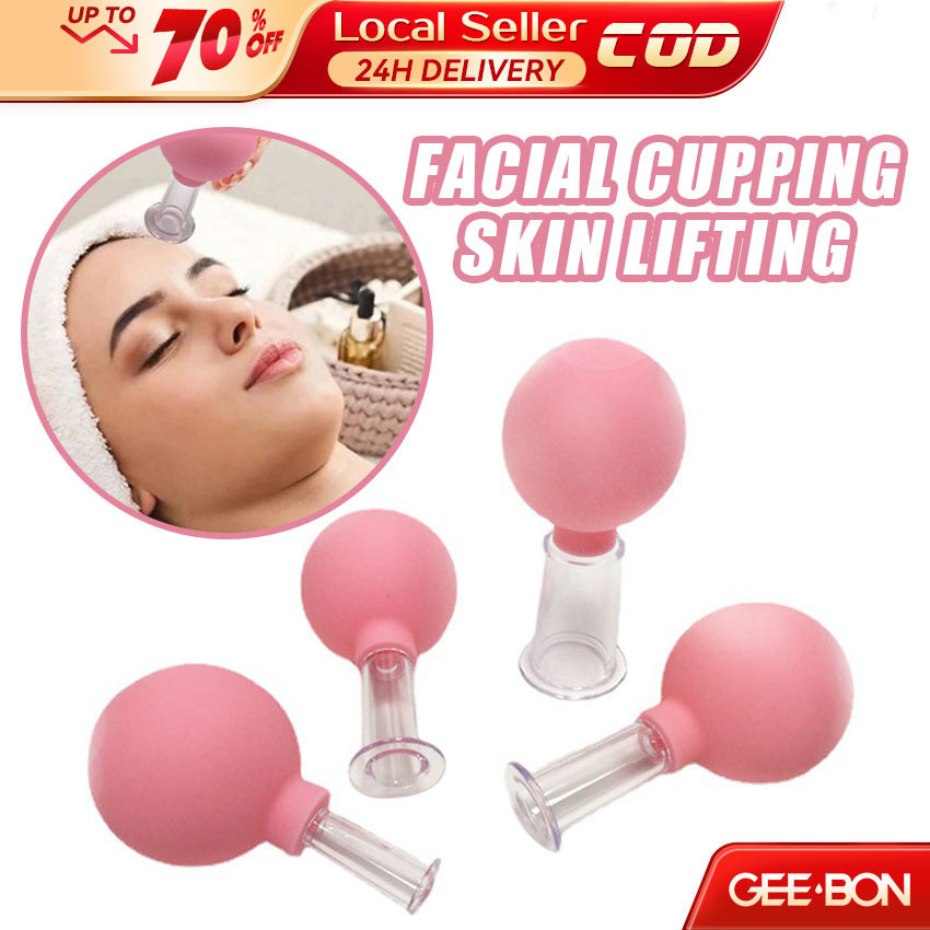 GEEBON Face Cupping Glass Facial Vacuum Suction Massage Cups for Facelift Wrinkles And Body Cup ...