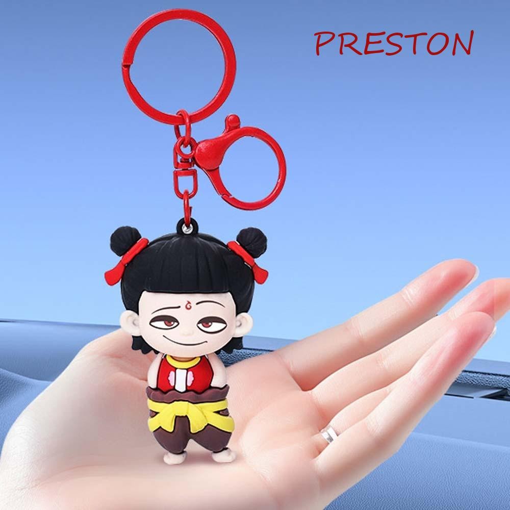 PRESTON Ne Zha Doll Keychain, Kawaii Acrylic Aobing Key Ring, Ornaments ...