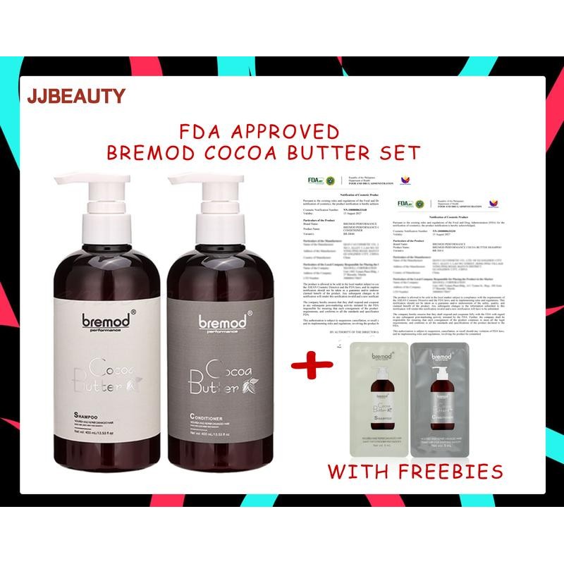 BREMOD SHAMPOO & CONDITIONER SET WITH FREE SACHETS FDA APPROVED 400mL ...
