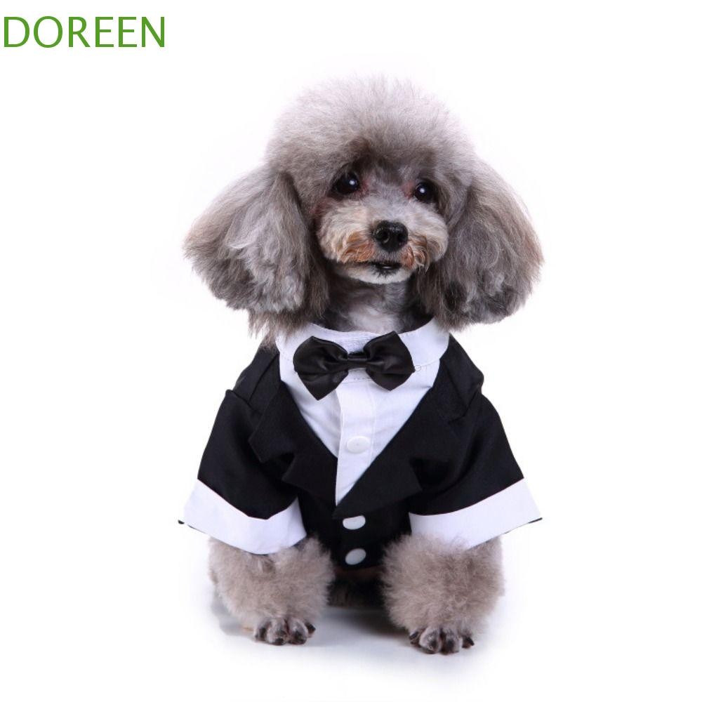 DOREEN Dog Tuxedo, Bow Tie Shirt Dog Suits, Chihuahua Formal Puppy ...